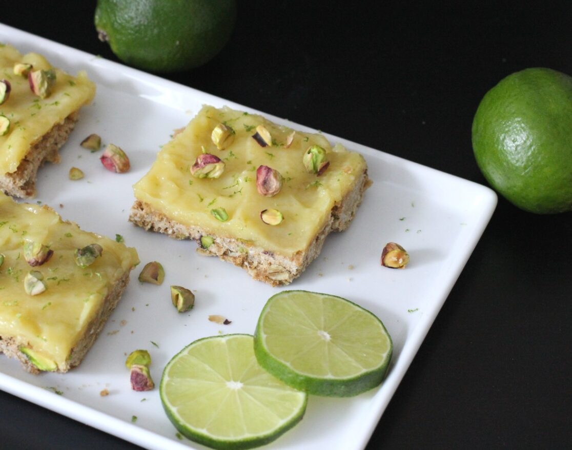 Lime Curd-Pistachio Oatmeal Breakfast Bars Recipe - Have A Plant