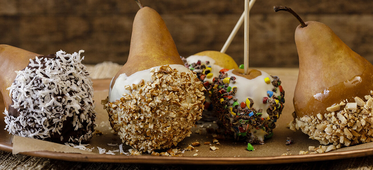 Caramel And Chocolate-Dipped Pears Recipe - Have A Plant