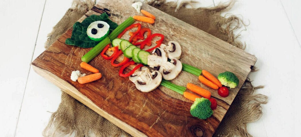 Skeleton Made Out Of Vegetables Halloween Food Day 28: Skeleton