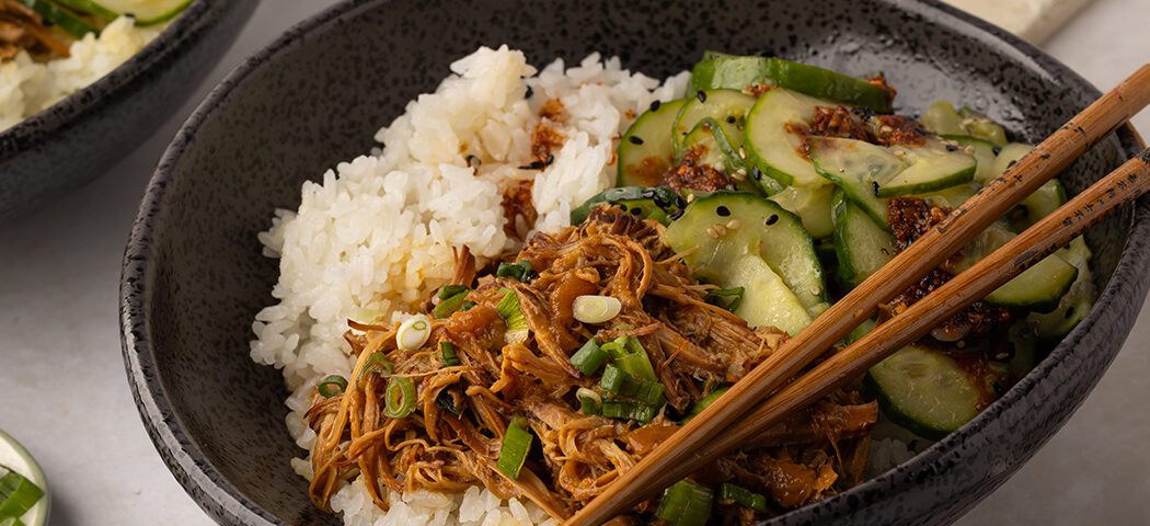Sticky Sesame Pork Bowls Recipe - Have A Plant