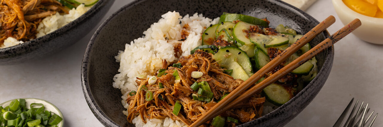 Sticky Sesame Pork Bowls Recipe - Have A Plant